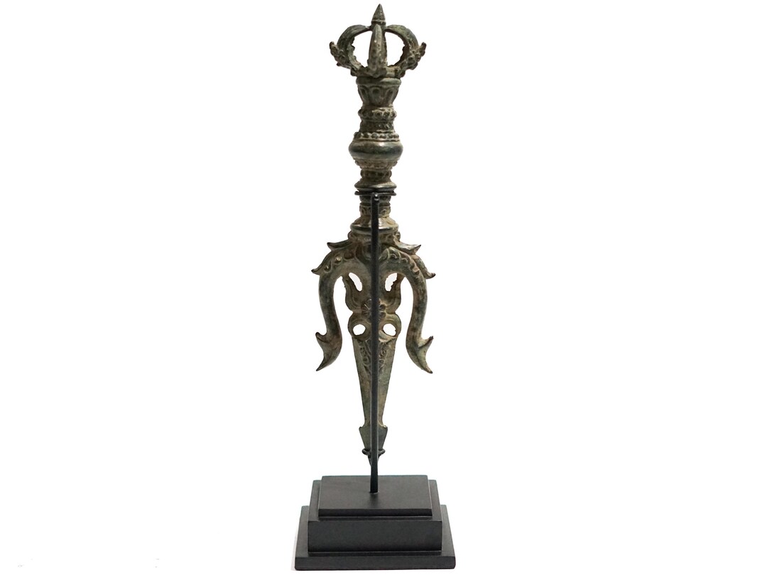 Trisula Statue, Christmas Gift, Shiva Trident Sculpture, Bajra Bronze ...