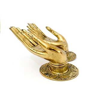 Unique Pair Gold Hand, Valentine Gift, Home Decor, Vintage Hook, Wall ...