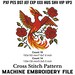 Slavic Phoenix Cross Stitch Border Machine Embroidery Pattern Instant ...