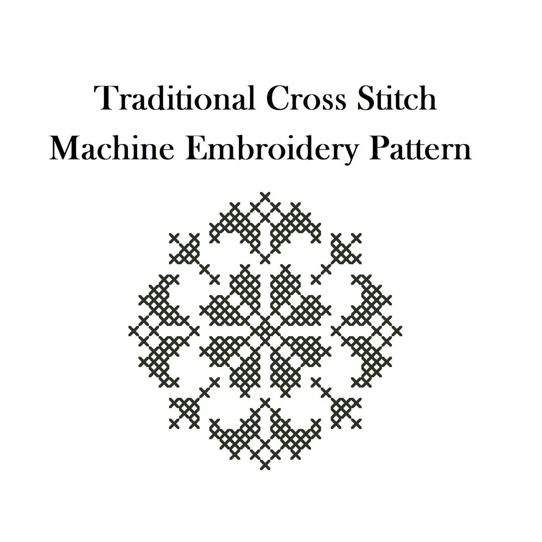 Traditional Cross Stitch Machine Embroidery Pattern - Etsy