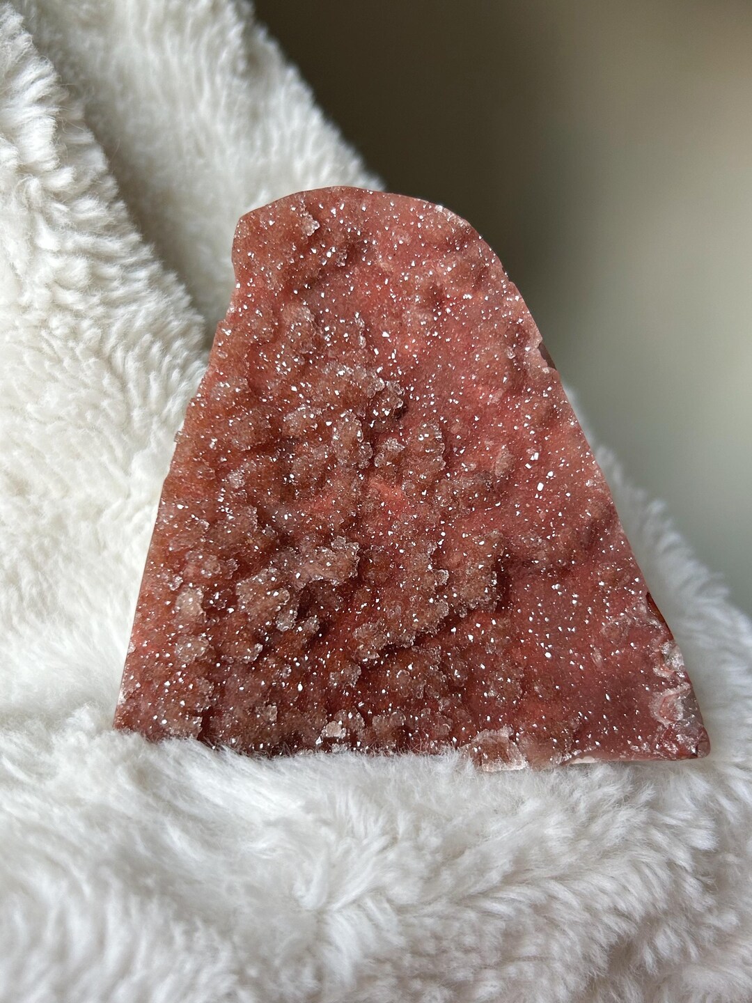 Rainbow Amethyst Quartz With Agate Cut Base Red Poppy Red Brick Red ...