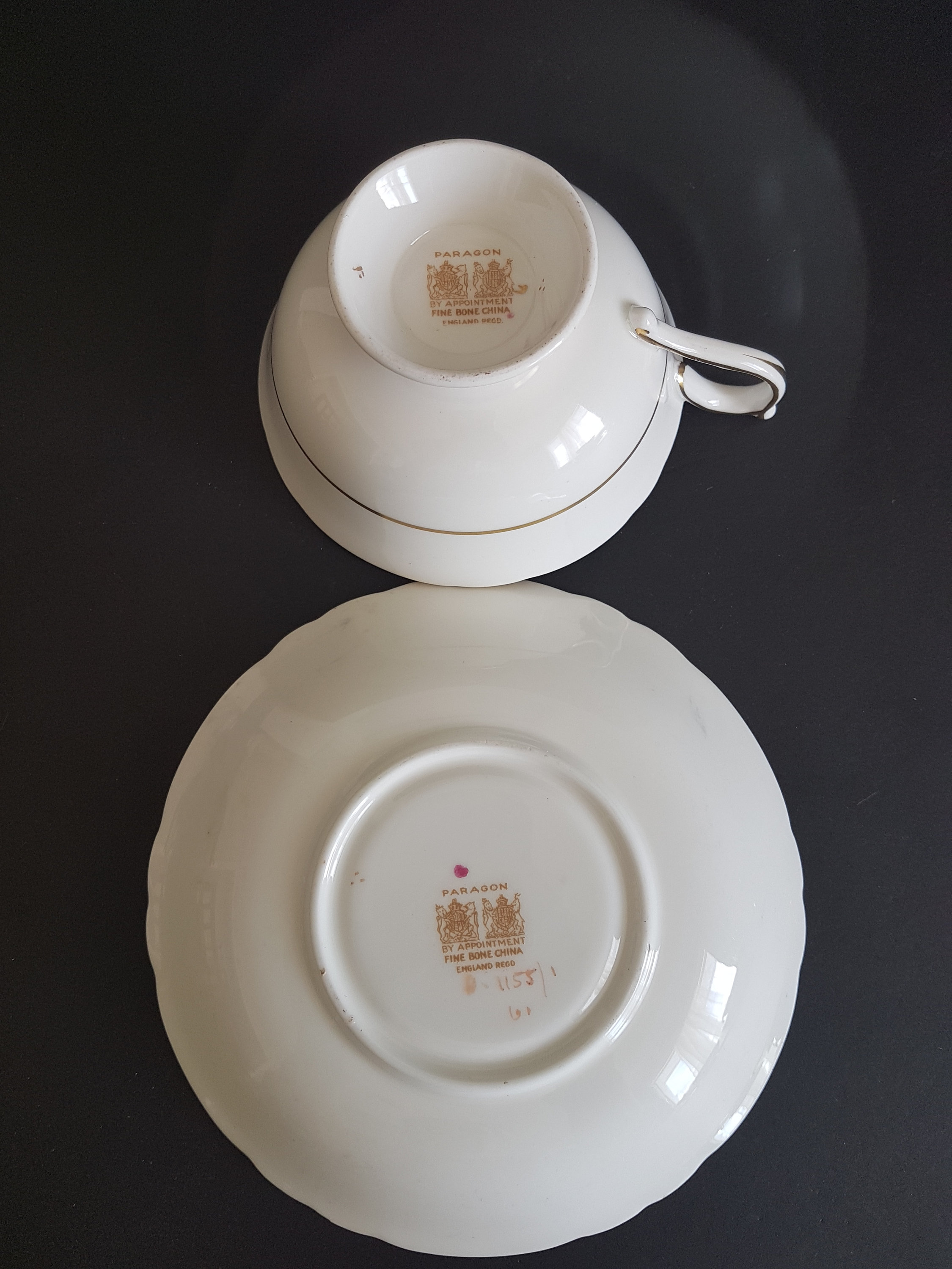 Paragon Teacup, Paragon Tea Cup, Deep Pink Tea Cup and Saucer With ...