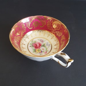 Paragon Teacup, Paragon Tea Cup, Deep Pink Tea Cup and Saucer With ...