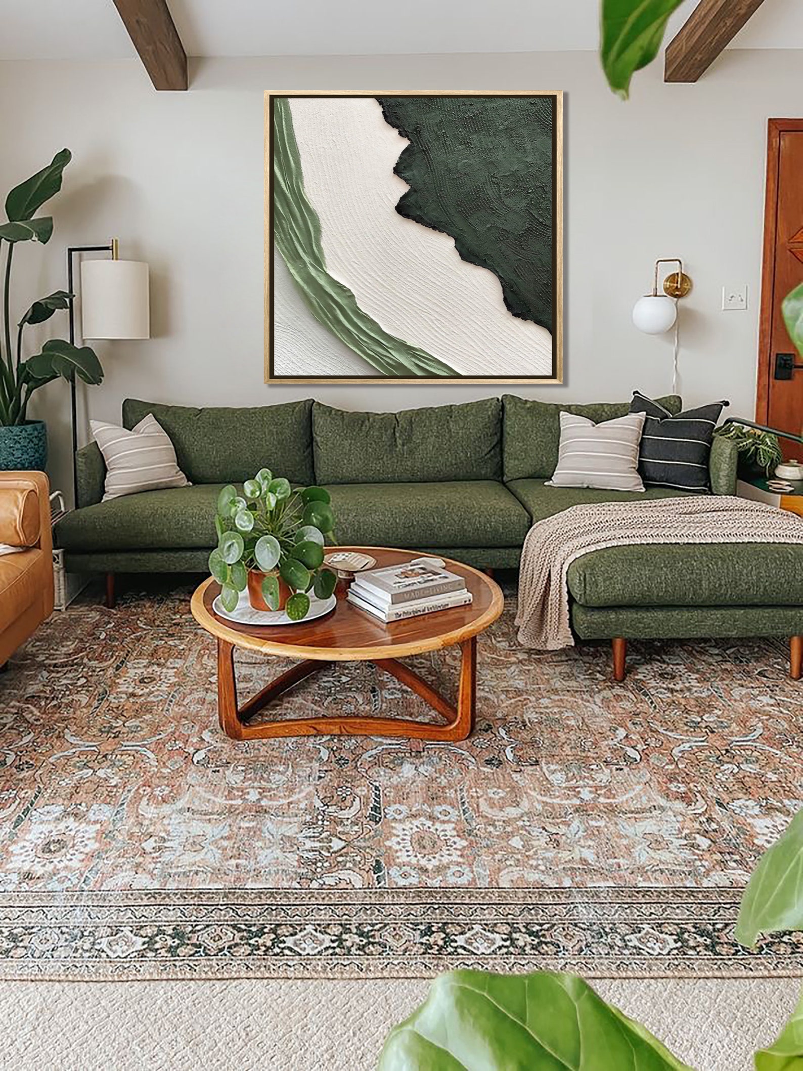 Oversized Abstract Painting Verdant Nature Texture Painting - Etsy