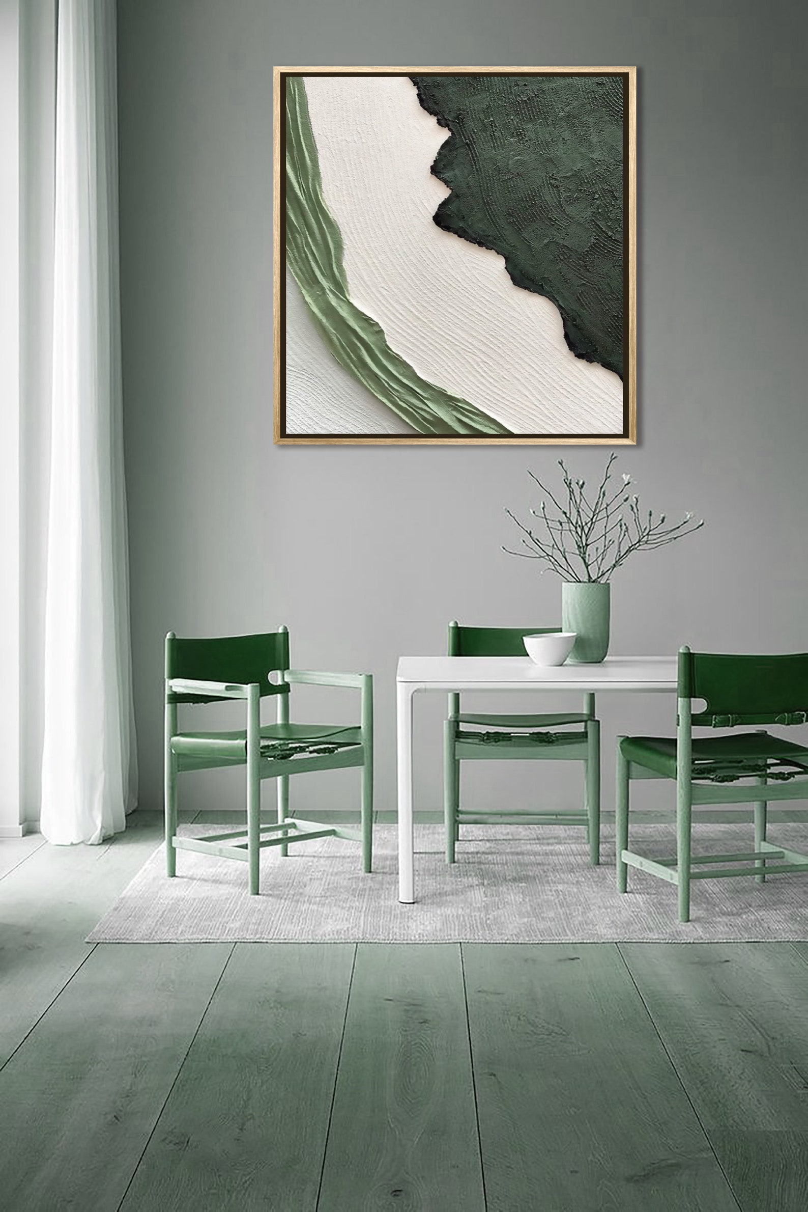 Oversized Abstract Painting Verdant Nature Texture Painting - Etsy