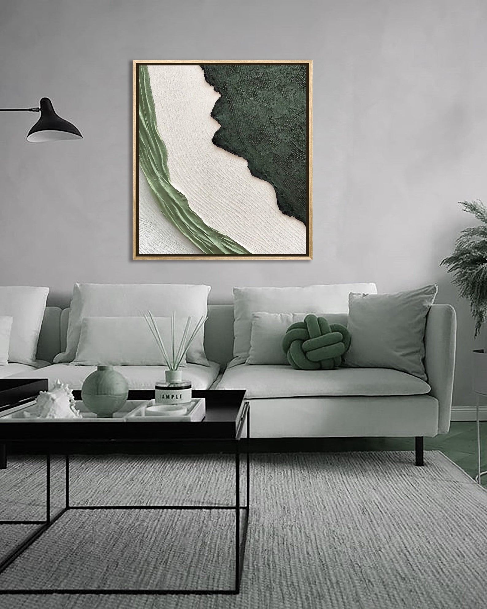 Oversized Abstract Painting Verdant Nature Texture Painting - Etsy