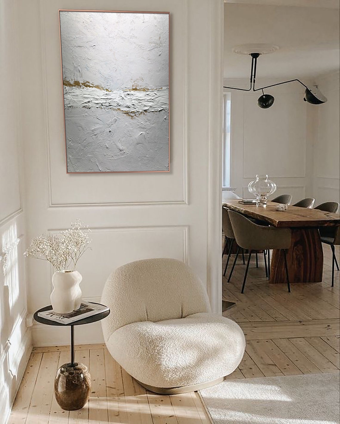 Large Abstract White Painting White Paintings White 3D - Etsy