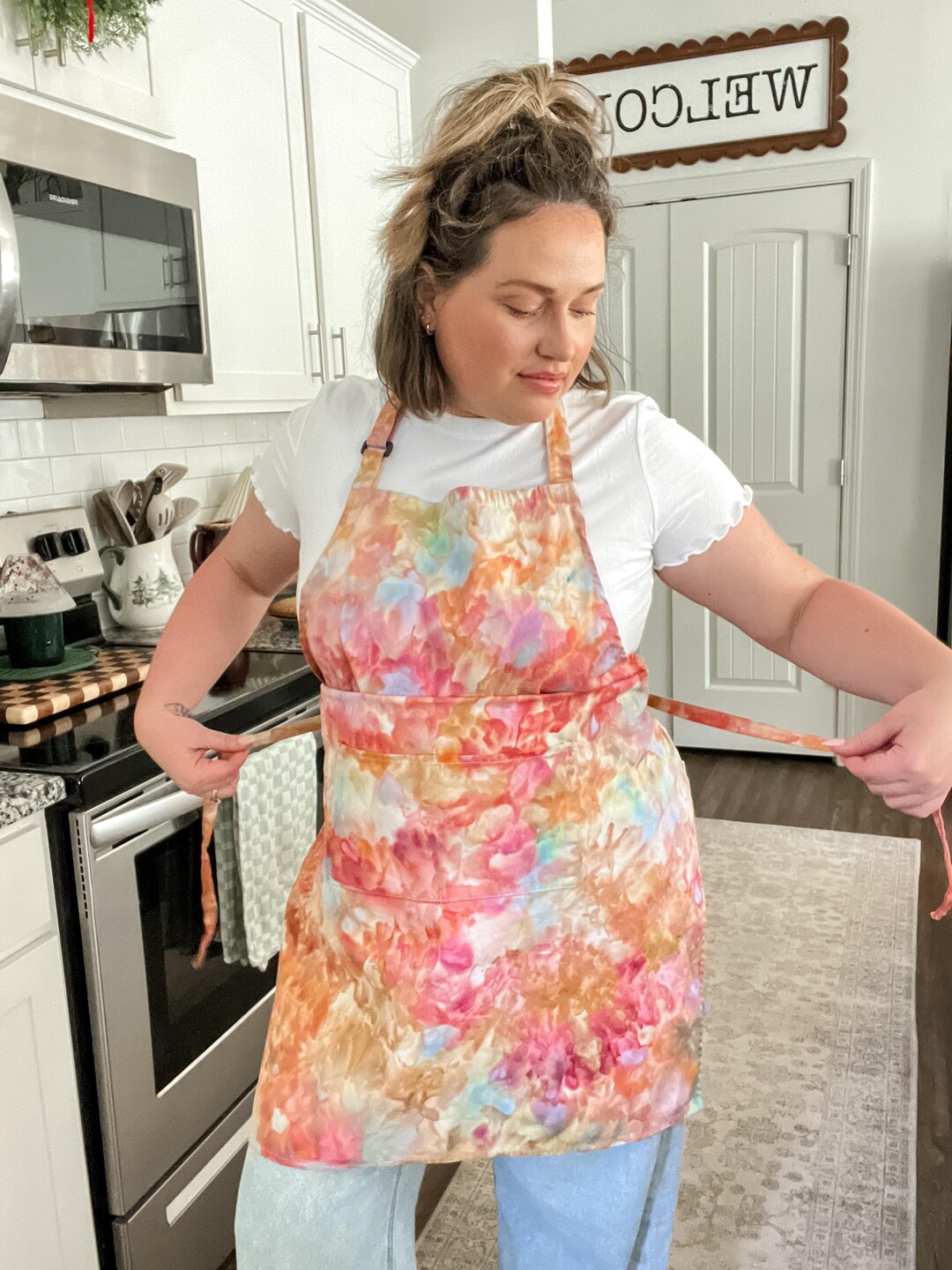 Ice Dyed Apron in “gummy Bear” - Etsy