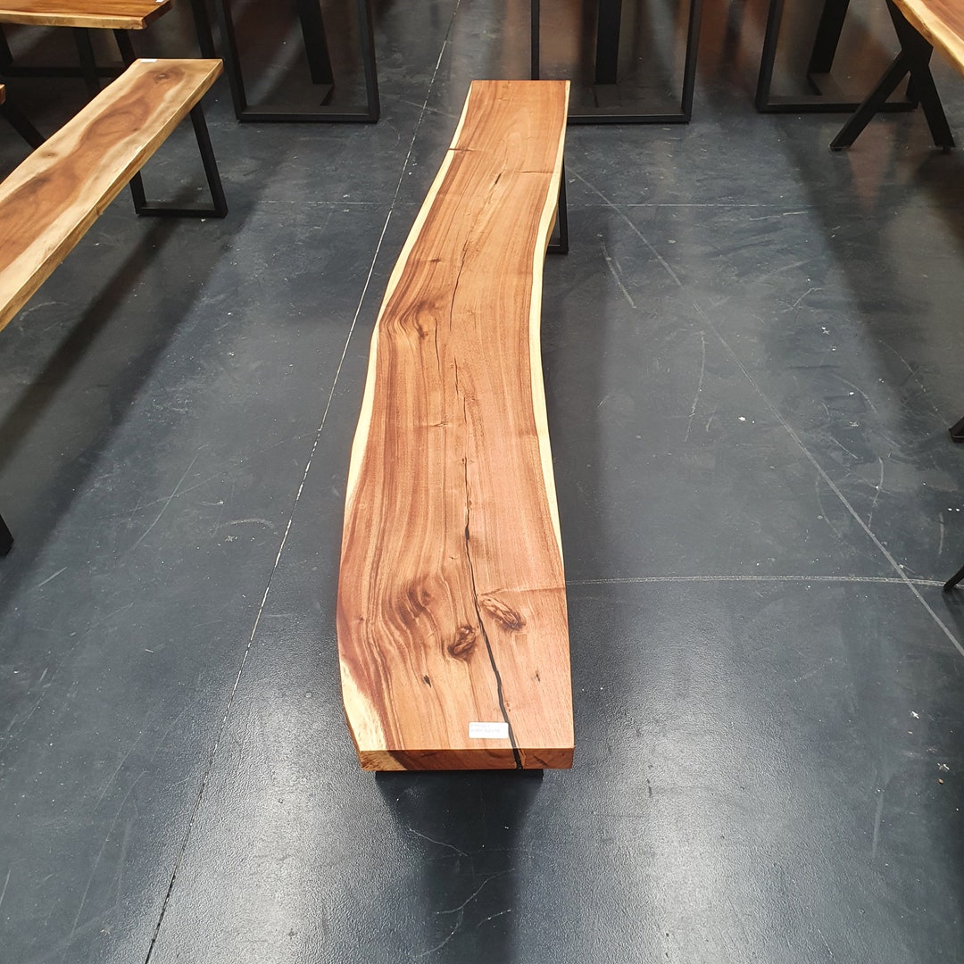 BTM0003- Live Edge Curved Timber Bench - Etsy Australia