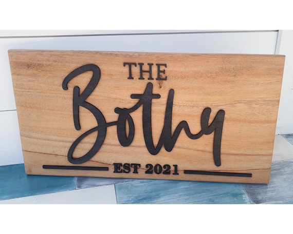 Custom Natural Wood Name Plaques Pure Solid Wood Home - Etsy