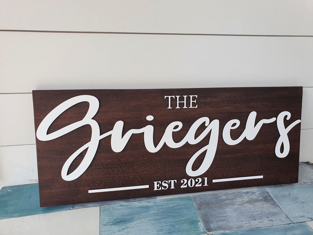 Personalised Family Name Board Christmas Signs | Pure Solid Wood Home ...
