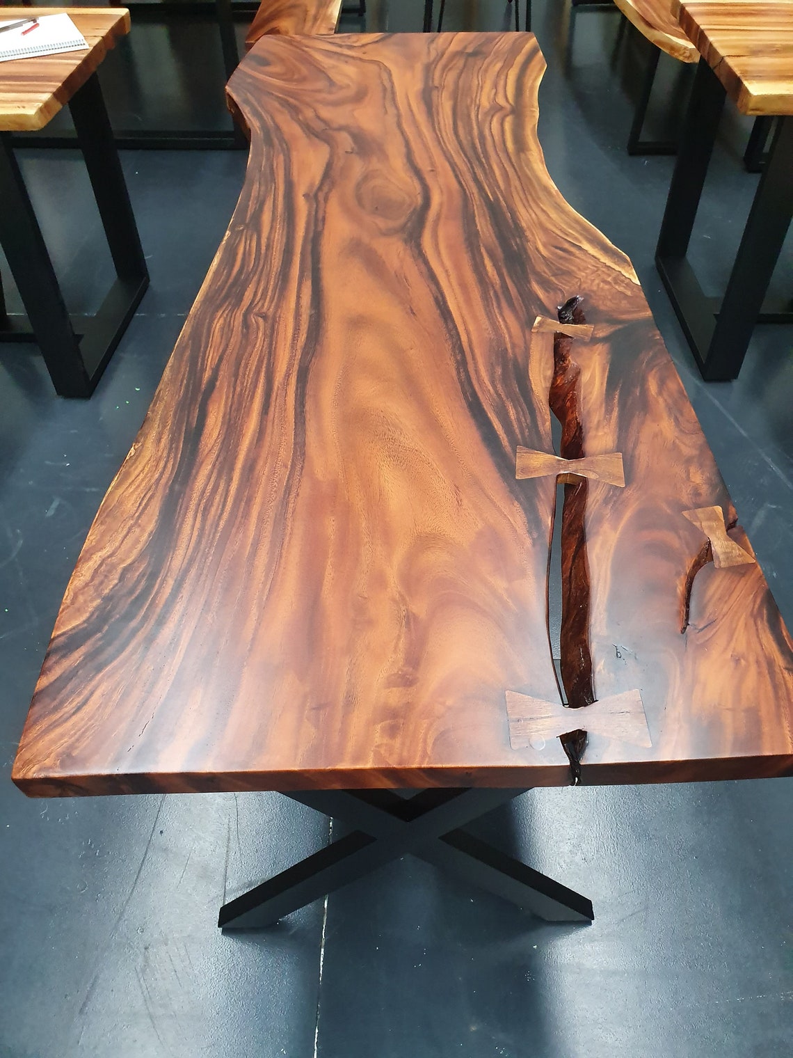Monkey Pod Wood Live Edge Hardwood Timber Table - Etsy Australia