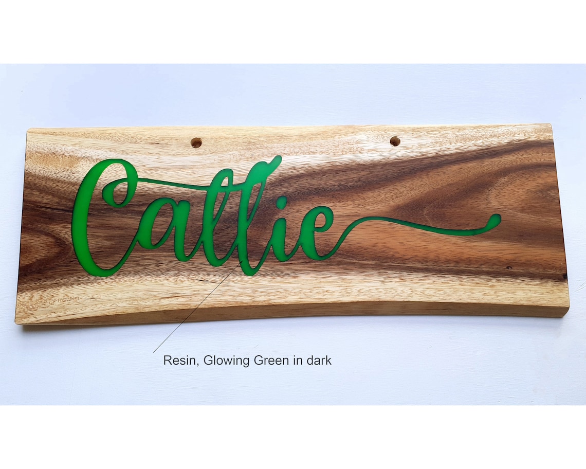 Name Engraved Wooden Board / Engraved Name Plaque / - Etsy