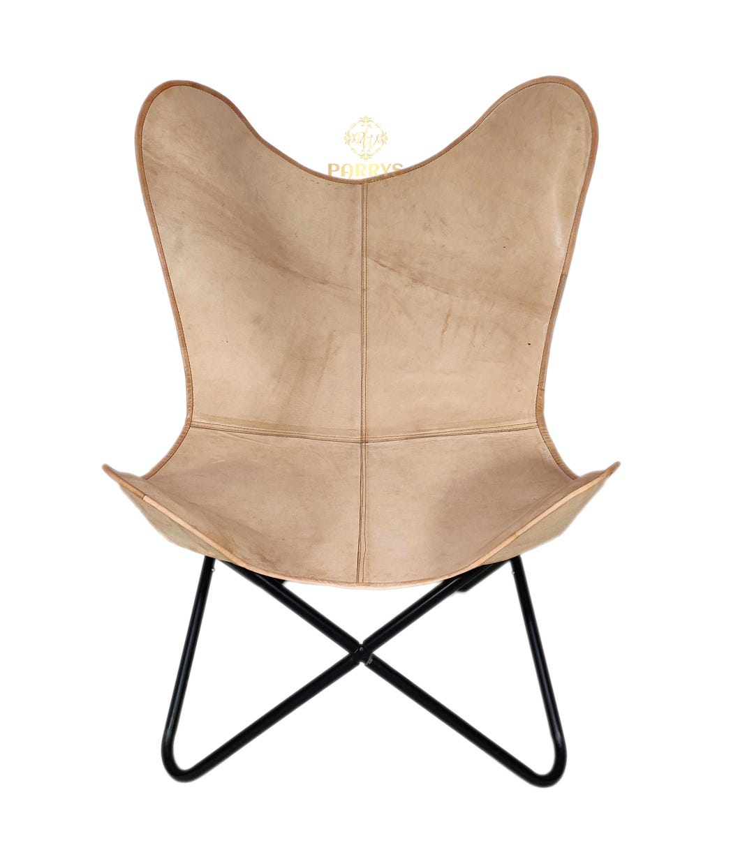 Handmade Buffalo Leather Butterfly Chair, Boho Lounge Accent Sleeper ...