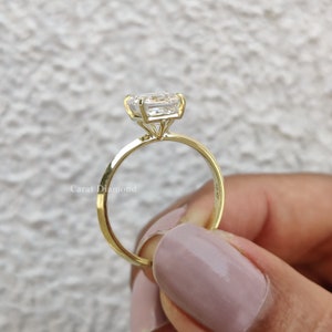 Asscher Solitaire Wedding Ring, Bridal Set, 1.80 CT Asscher Colorless ...