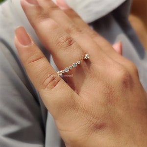 Open Cuff Matching Wedding Band for Bridal Set Ring, Half Eternity Open ...