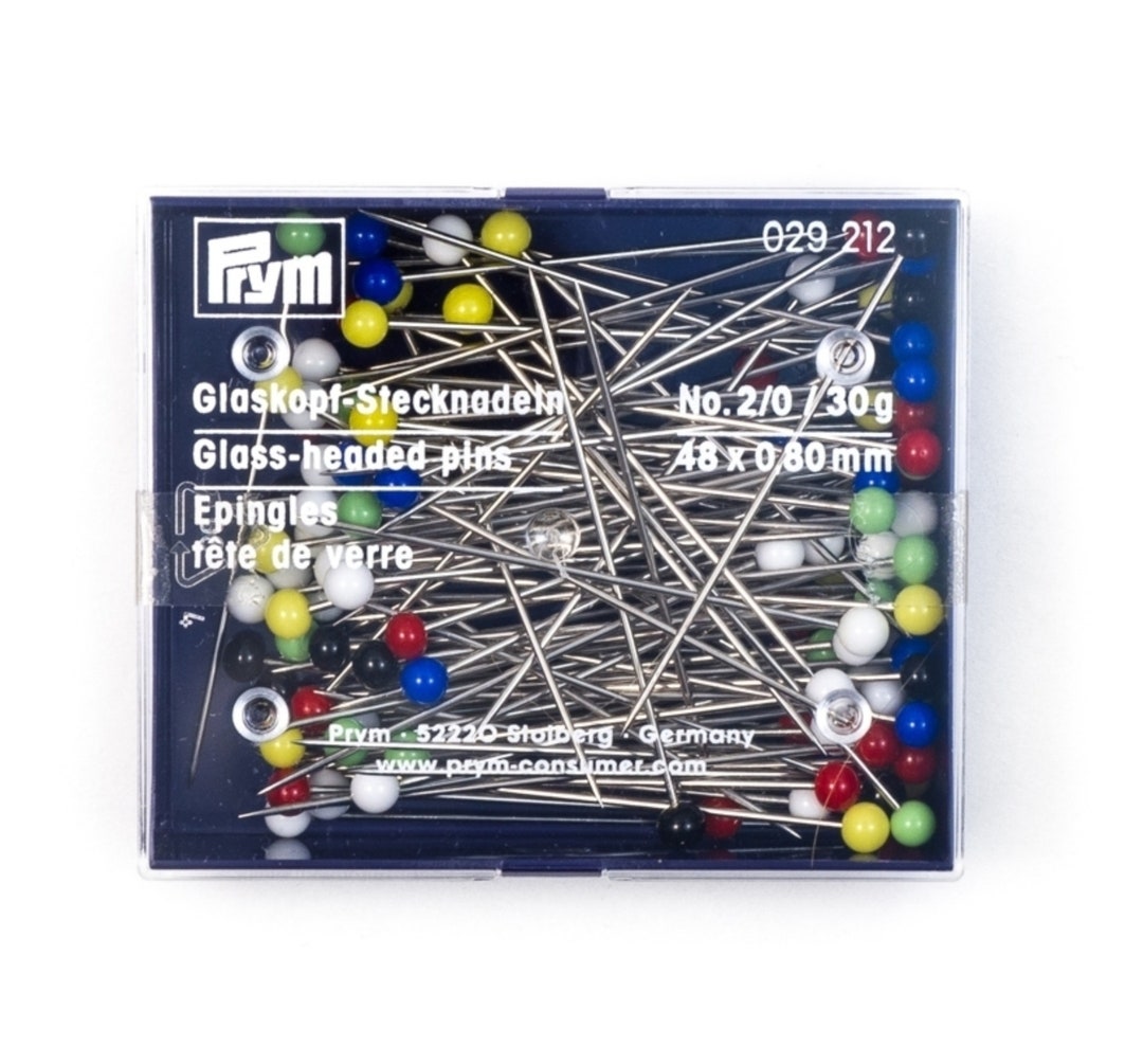 Prym Long Glass Headed Stainless Steel Dressmaker Pins - Etsy