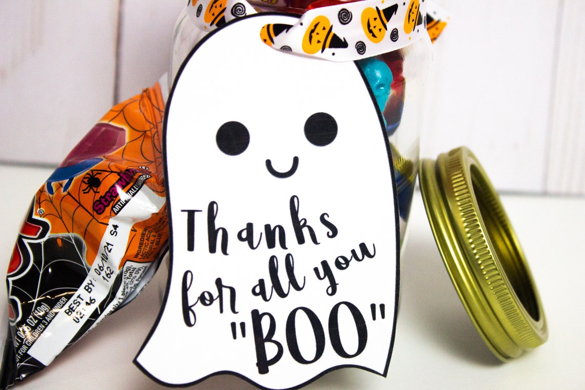 Halloween Ghost Teacher/employee Appreciation Gift Tag - PHYSICAL - Etsy