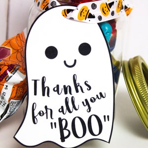 Halloween Ghost Teacher/employee Appreciation Gift Tag - PHYSICAL - Etsy