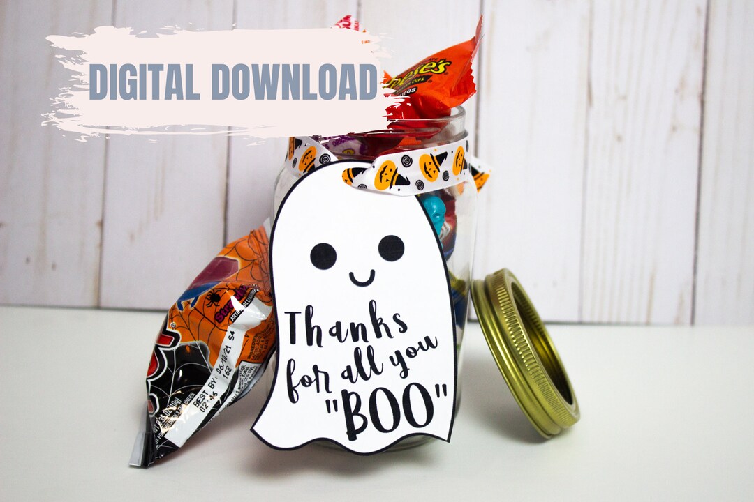 Halloween Ghost Teacher/employee Appreciation Gift Tag - DIGITAL - Etsy