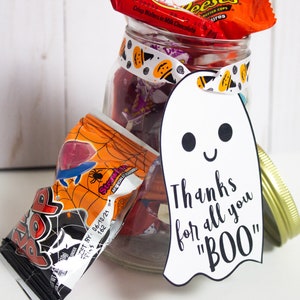 Halloween Ghost Teacher/employee Appreciation Gift Tag - PHYSICAL - Etsy