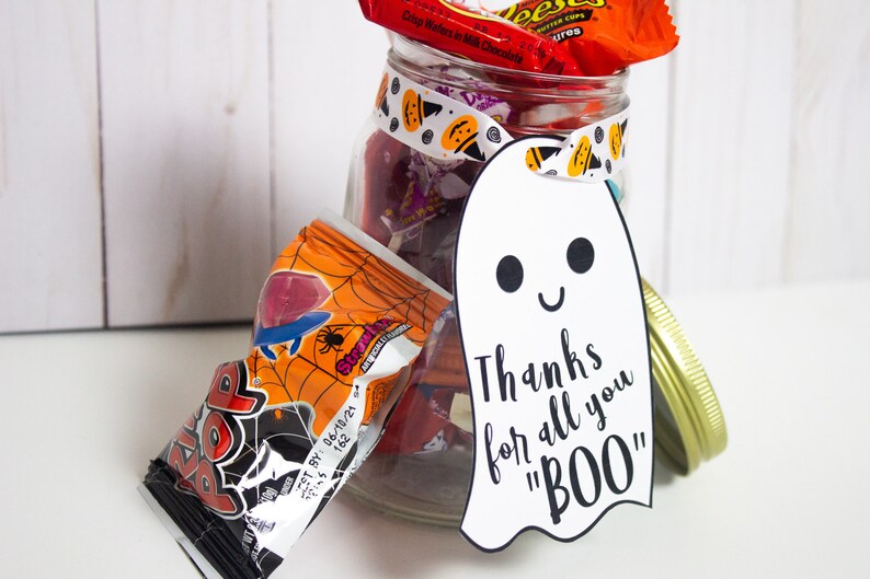 Halloween Ghost Teacher/employee Appreciation Gift Tag - DIGITAL - Etsy