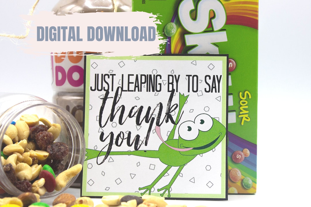 Leaping Frog Thank You Gift Tag DIGITAL - Etsy