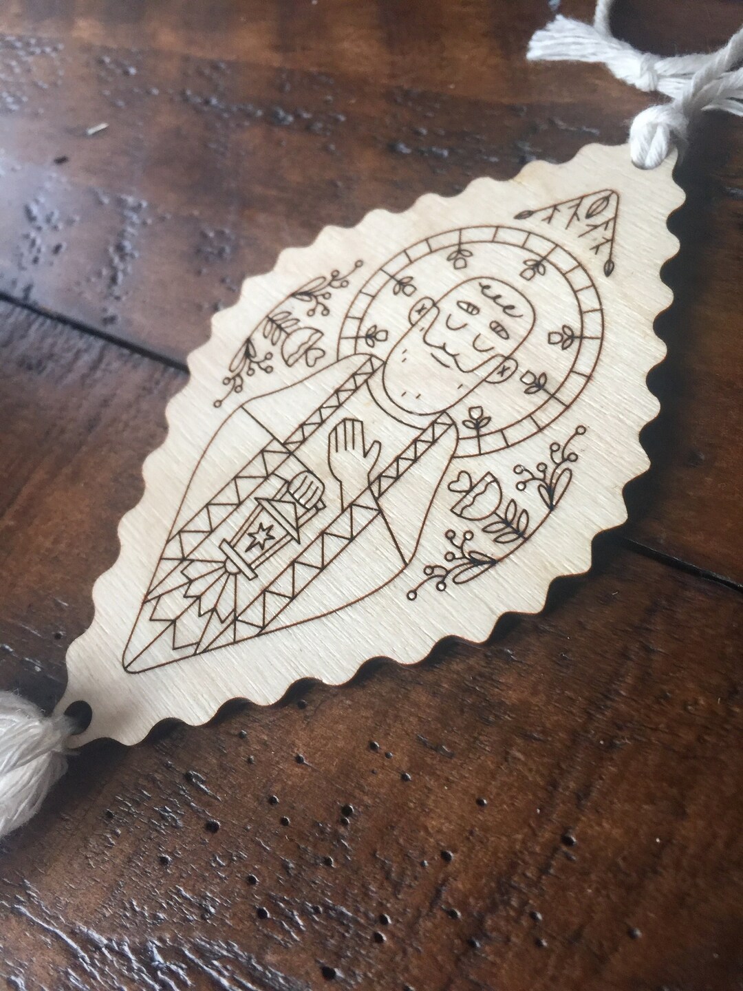 St. Joseph Folk Art Christmas Ornament | Handmade Tassel | Laser Cut ...