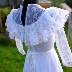 80s Punk Vintage Ruffled Lace Wedding Dress - Etsy