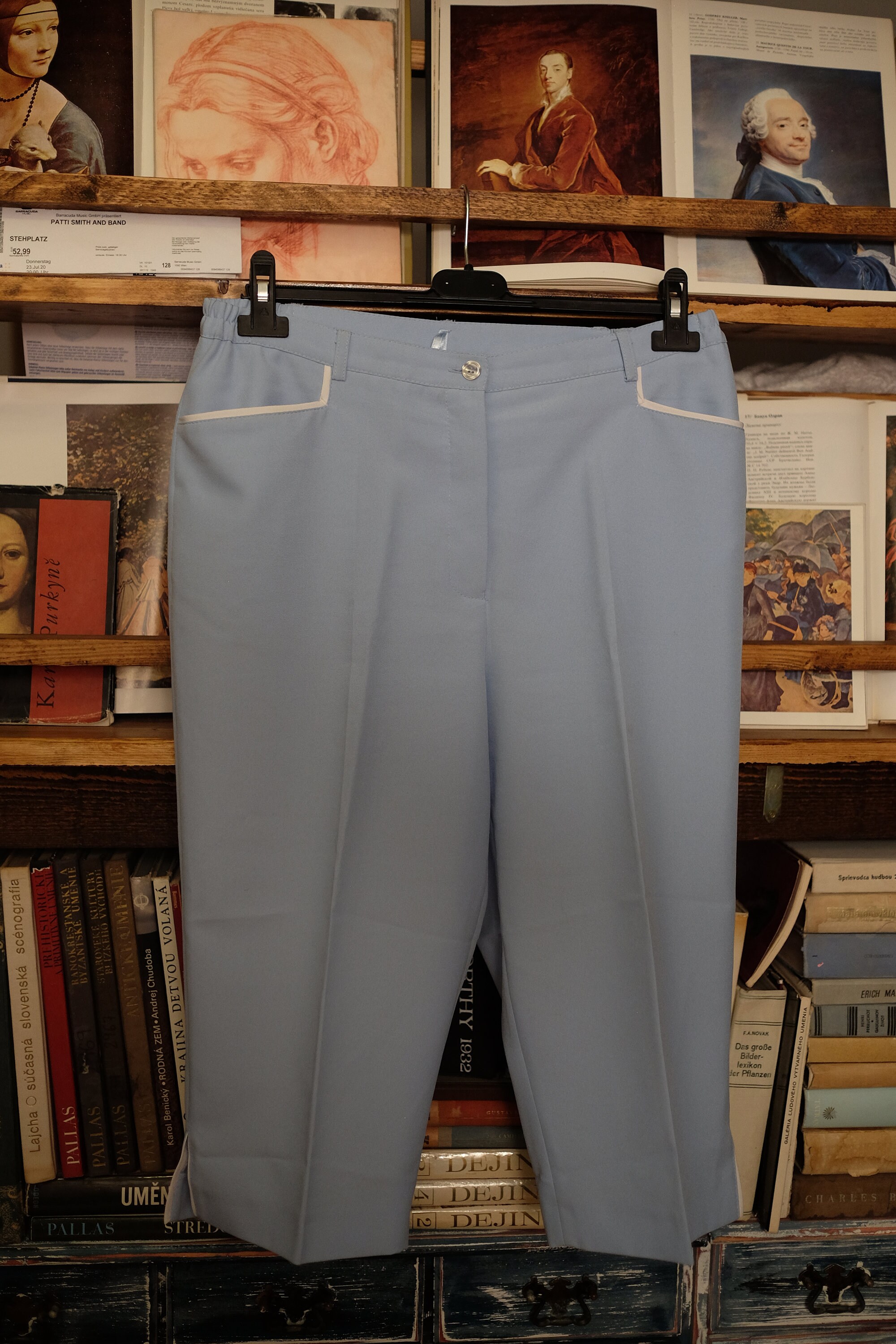 Vintage Light Blue Oversized Pants Wide Creased Pants EU 44 Pants - Etsy