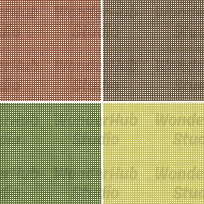 Plaid Digital Paper Pack: Harvest Fall Colors Scrapbook Patterns ...