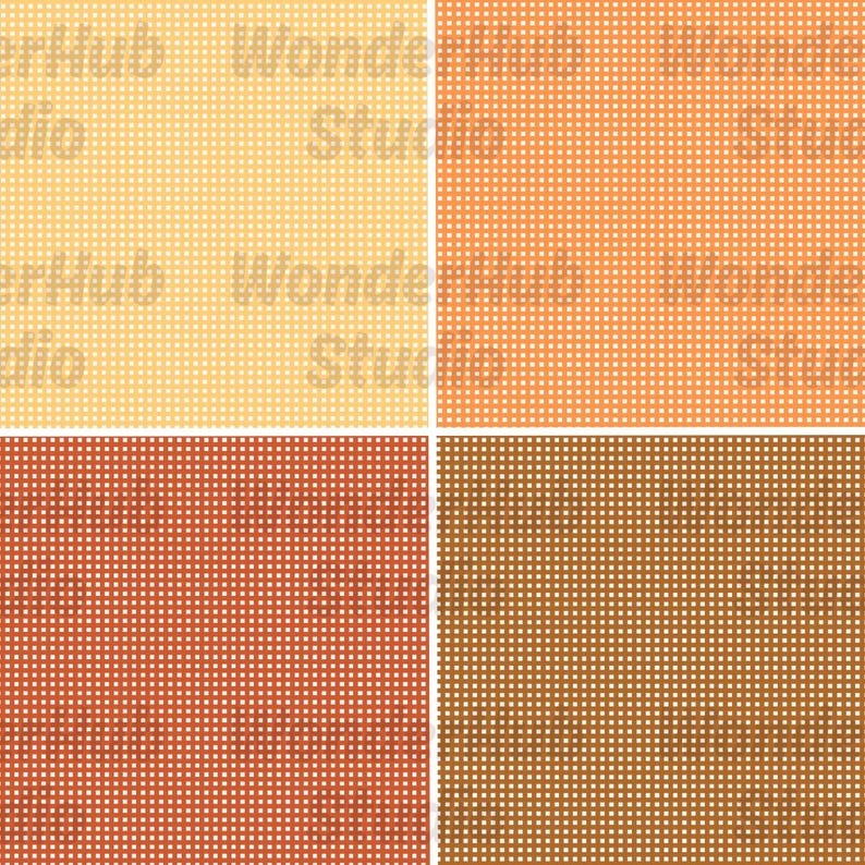 Plaid Digital Paper Pack: Harvest Fall Colors Scrapbook Patterns ...