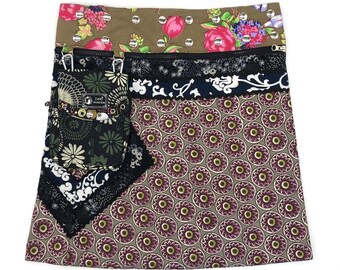 Short and Long Unique Reversible Wrap Skirt, One-size-fits-all, Six ...