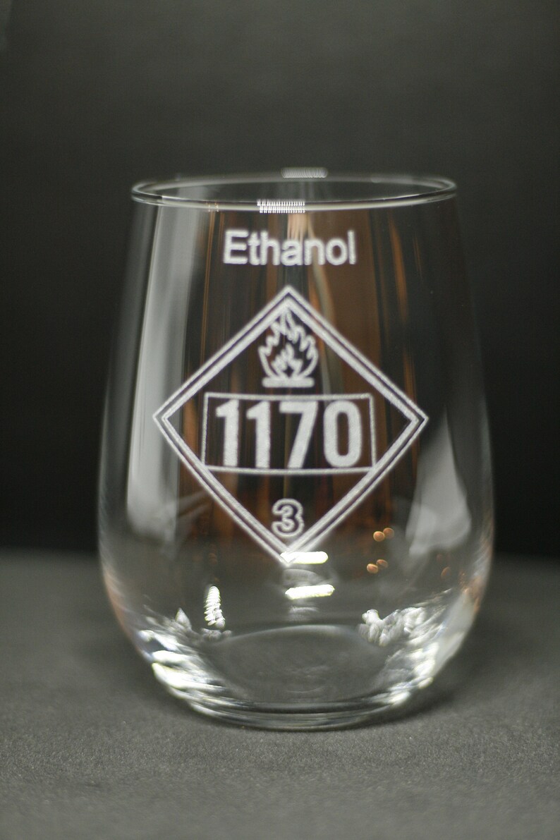 Ethanol DOT Diamond Laser Engraved Wine Glass Etched - Etsy