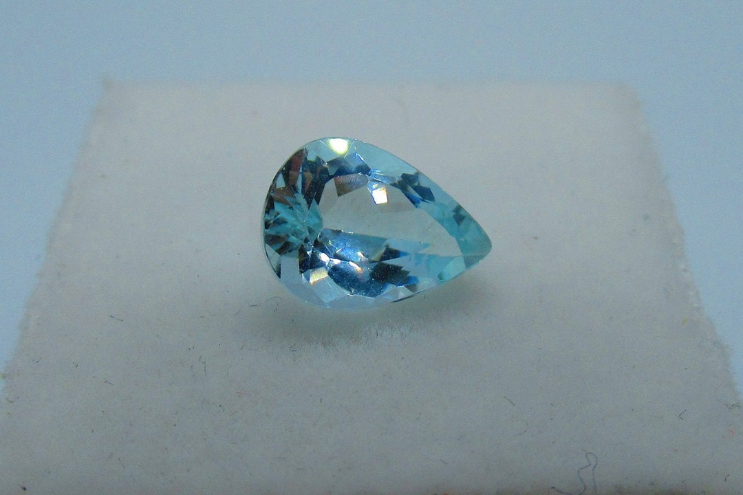 Aquamarine. Light Blue, 2.03 Ct. Pear Cut. Loose Gemstone - Etsy