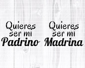 Quieres Ser Mi Madrina Card - Etsy UK