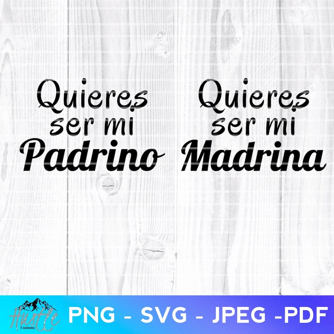 Quieres ser mi padrino y madrina svg svg para bautizo svg - Etsy Italia