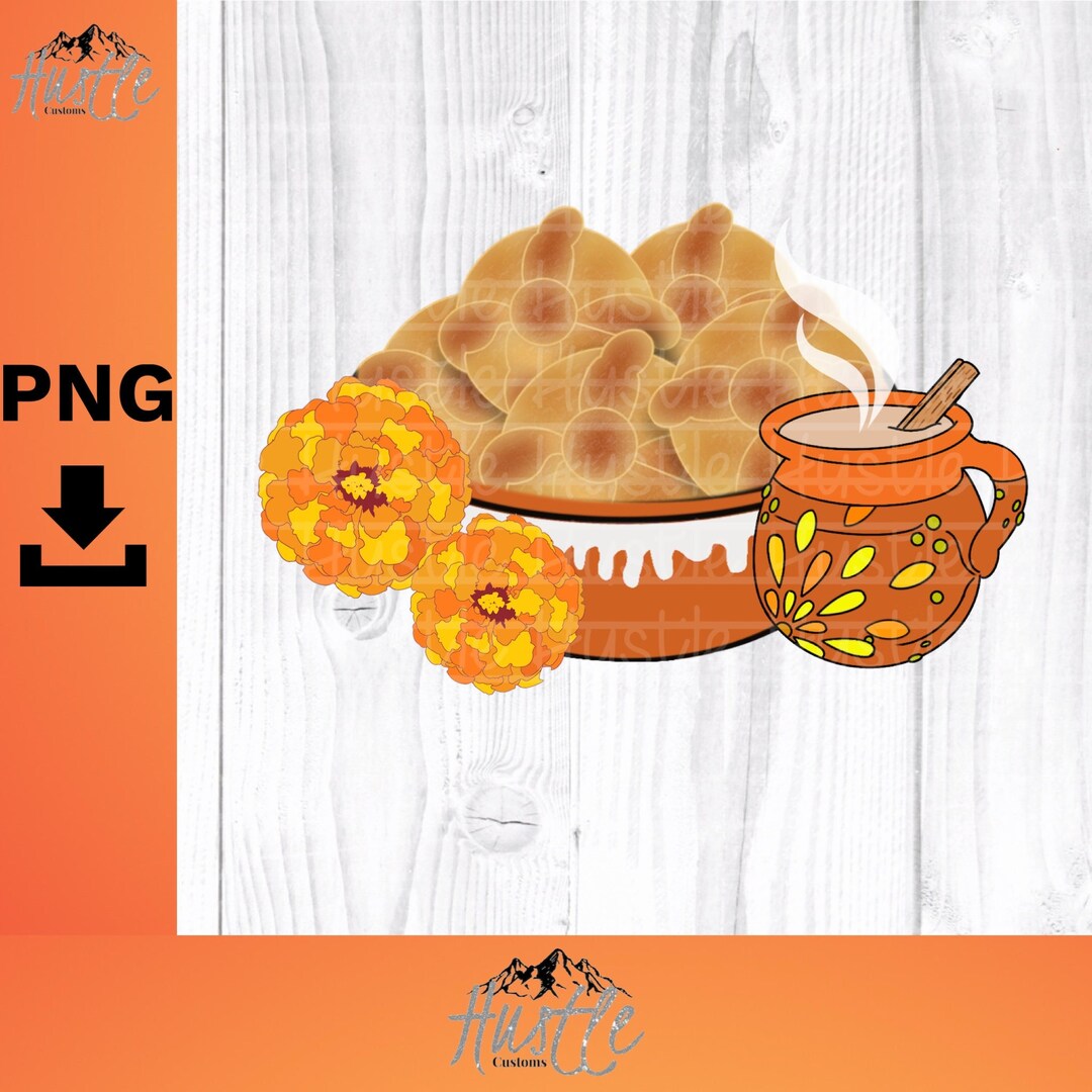 Cozy Day of Dead Pan De Muerto Champurrado Marigold PNG - Etsy