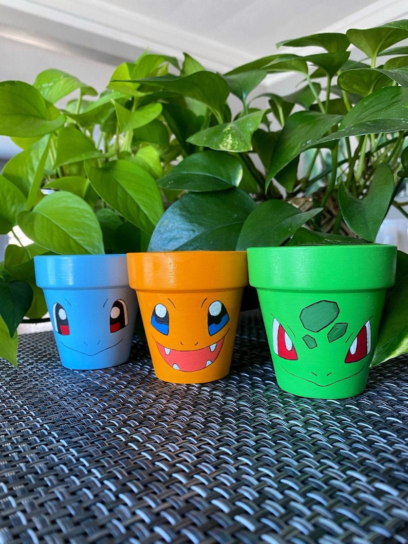 Starter Pokémon Planter Pots - Etsy