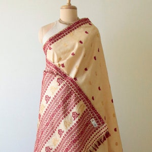 Handloom Tassah Silk Sari From Assam , India - Etsy