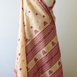 Handloom Tassah Silk Sari From Assam , India - Etsy