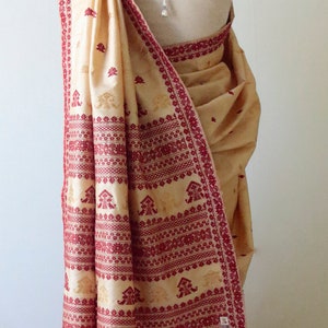 Handloom Tassah Silk Sari From Assam , India - Etsy