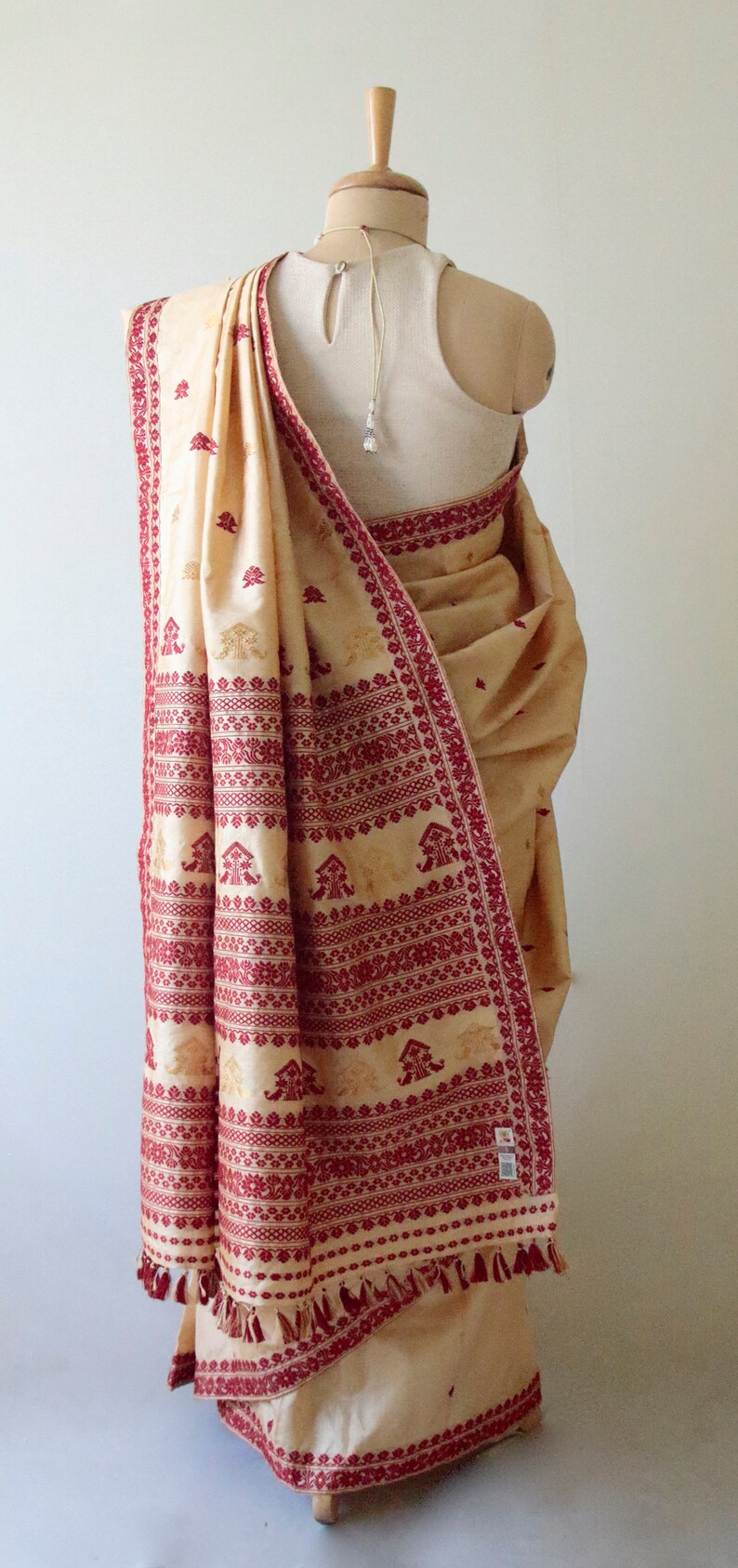 Handloom Tassah Silk Sari From Assam , India - Etsy