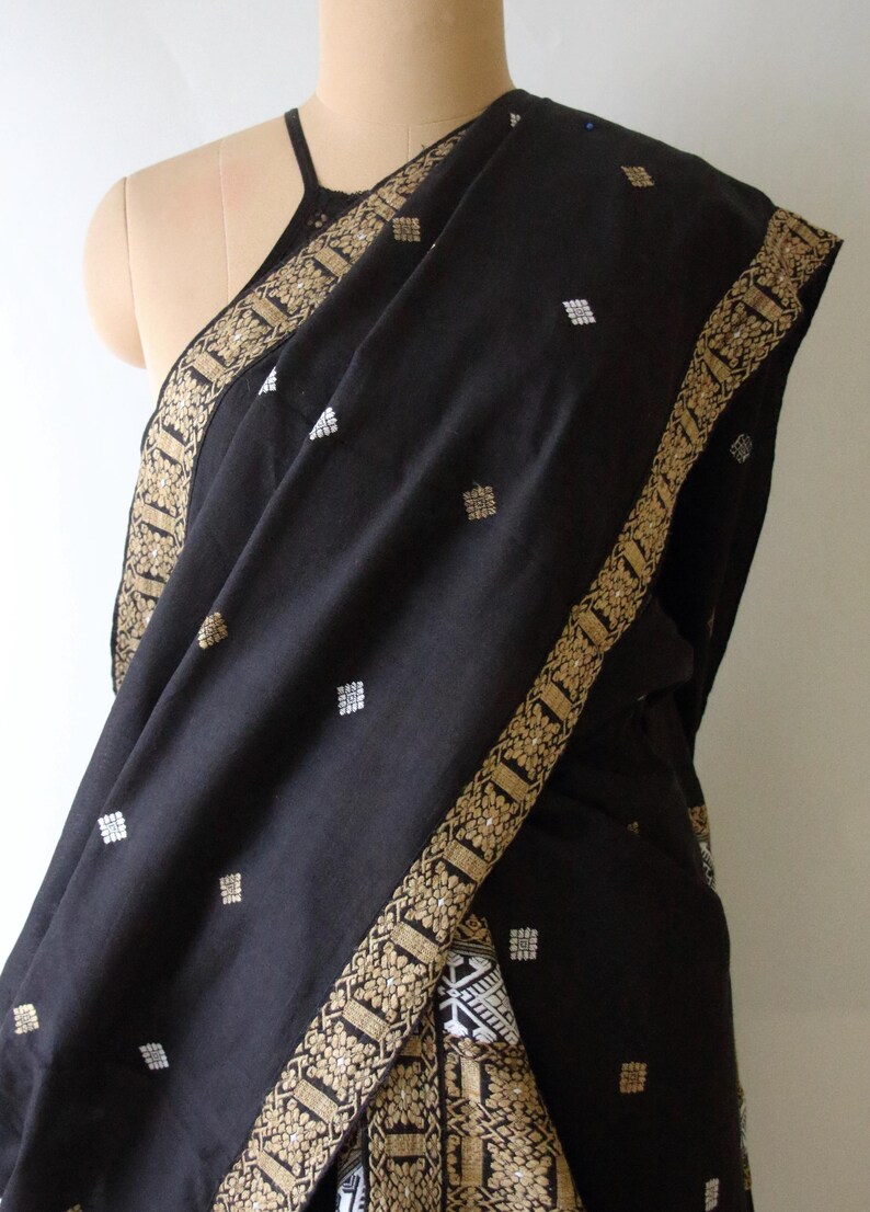 Natural Dyed Cotton Traditional Handloom Mekhela Chador Set From Assam ...