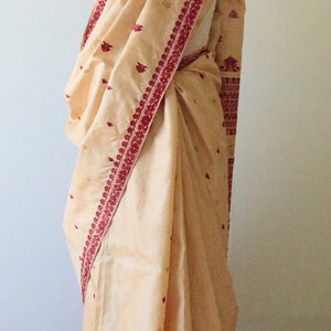 Handloom Tassah Silk Sari From Assam , India - Etsy
