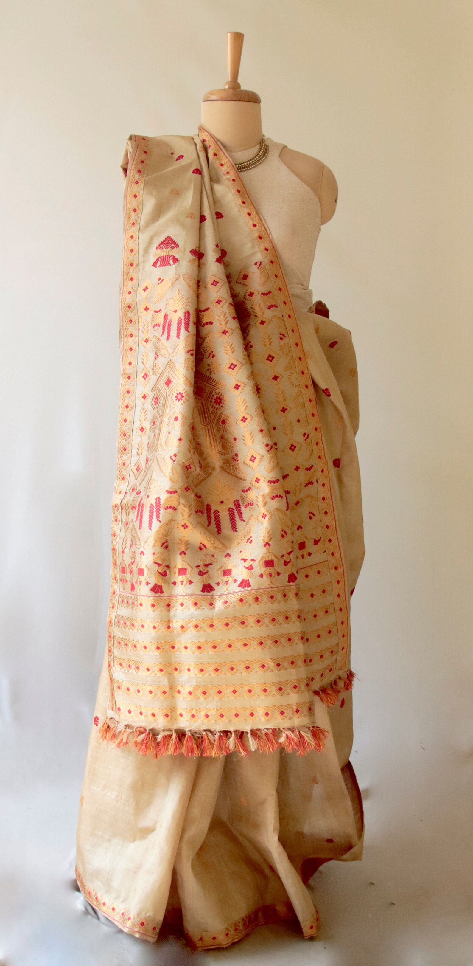 Handloom Traditional Design Muga Silk Saree From Assam , India - Etsy