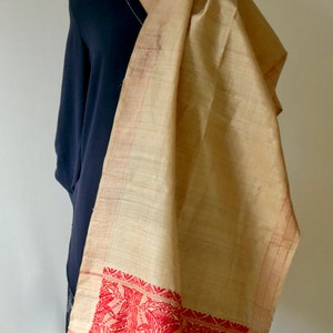 Handloom Traditional Muga Silk Shawl / Gamucha From Assam , India - Etsy