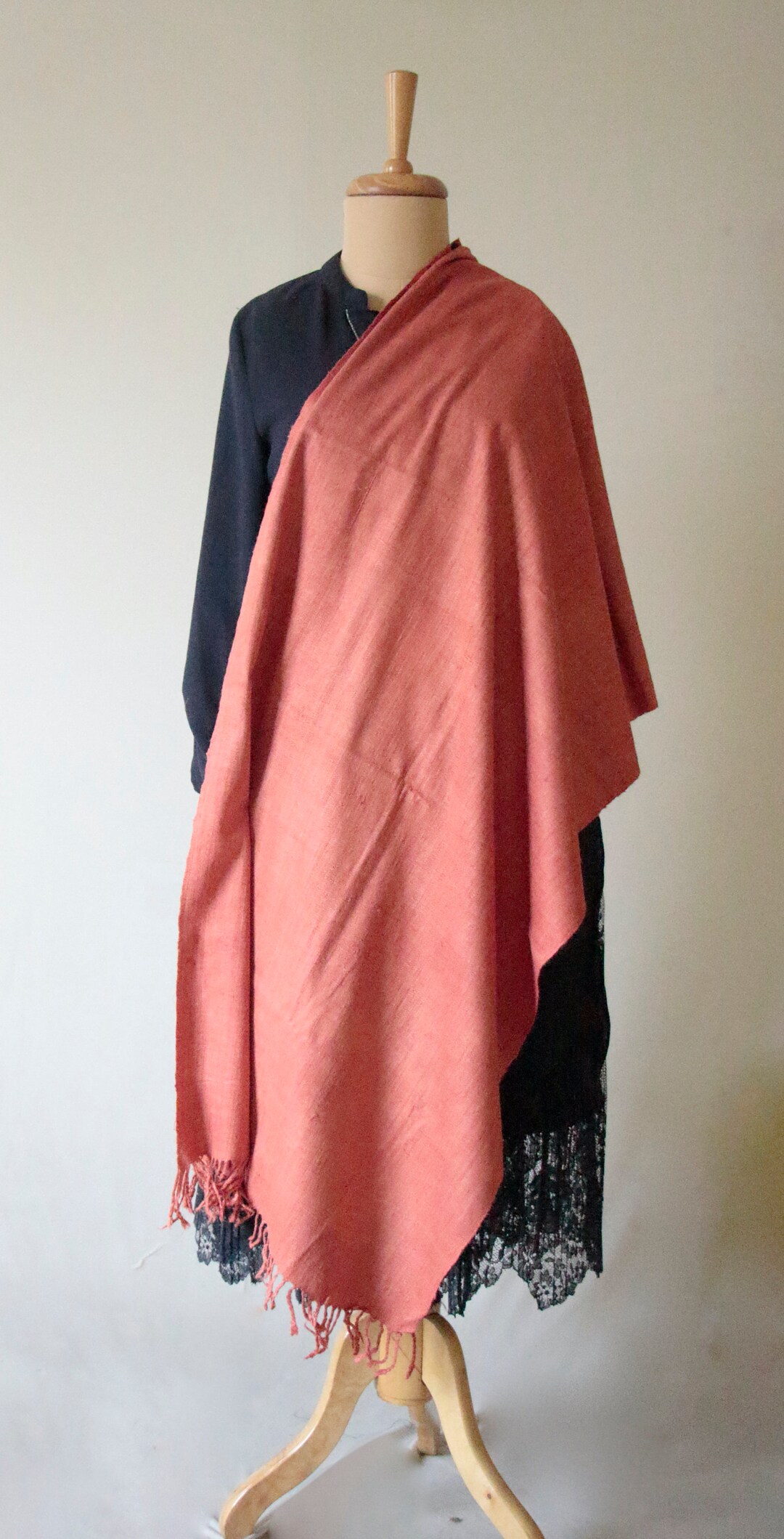 Handloom Eri Silk Shawl: Natural Dyed Peace Silk Stole, Assam India - Etsy