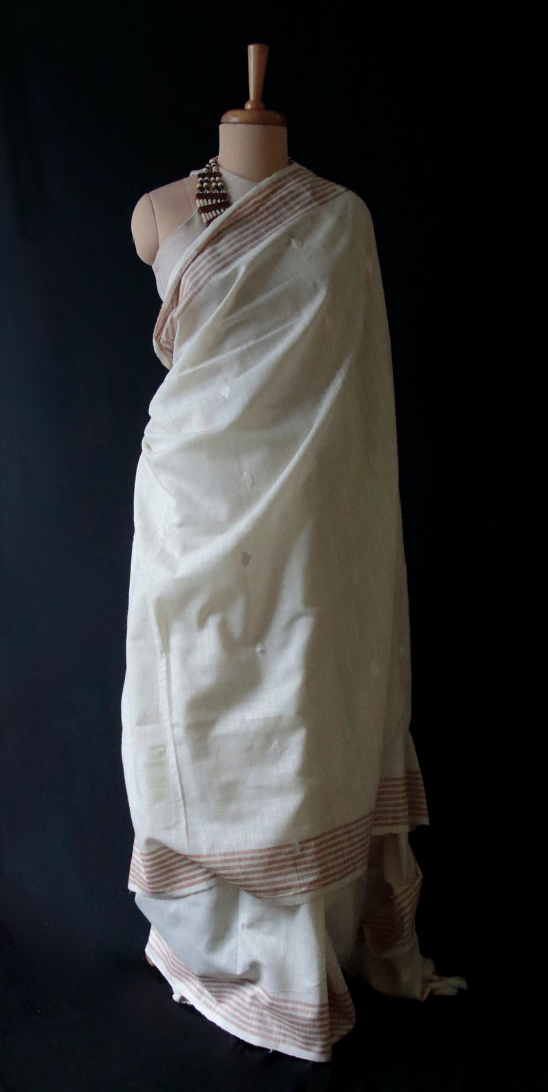 Handwoven Natural Colour Eri Silk Sari From Assam , India - Etsy