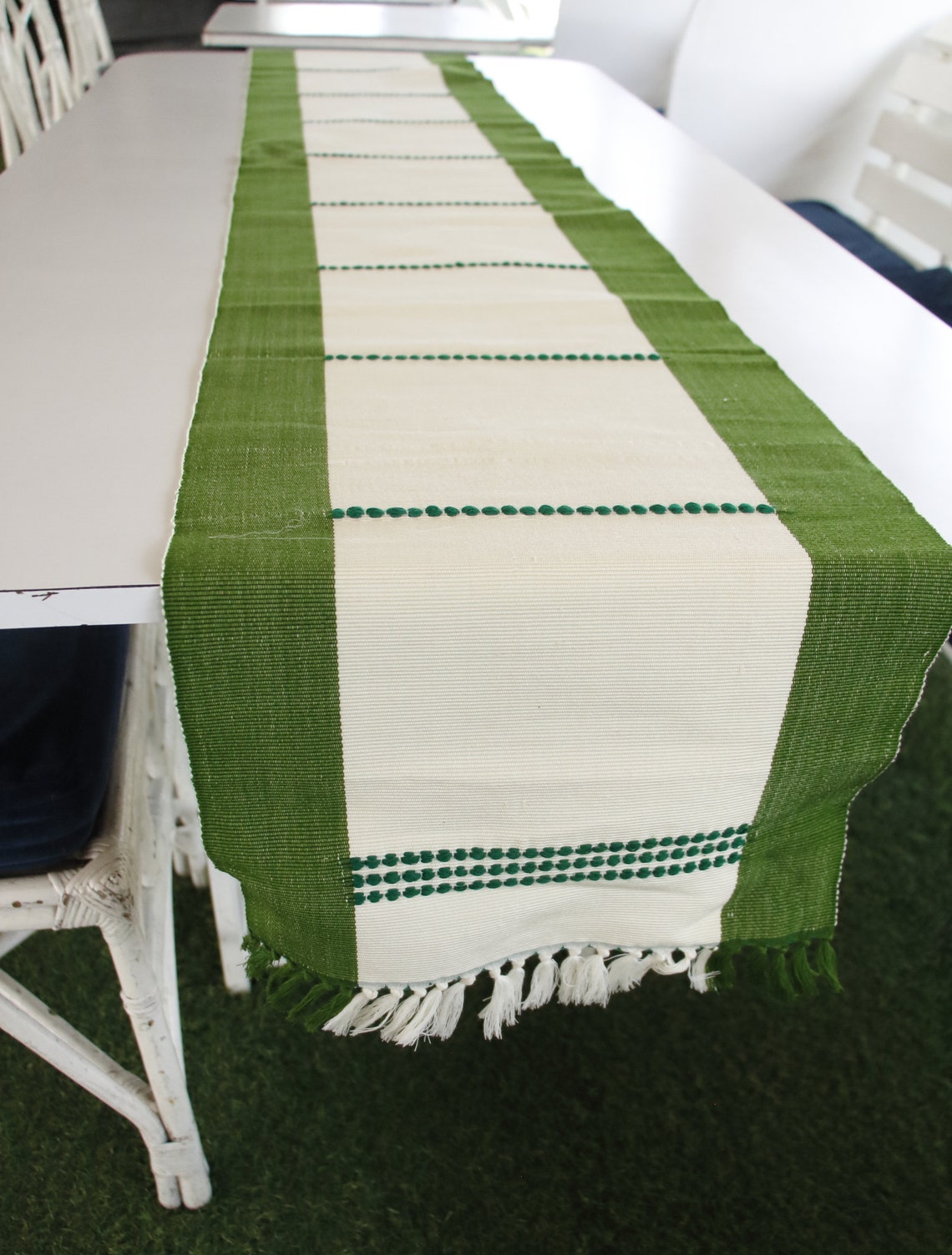 Hand Woven Table Runner and Mat Set - Etsy